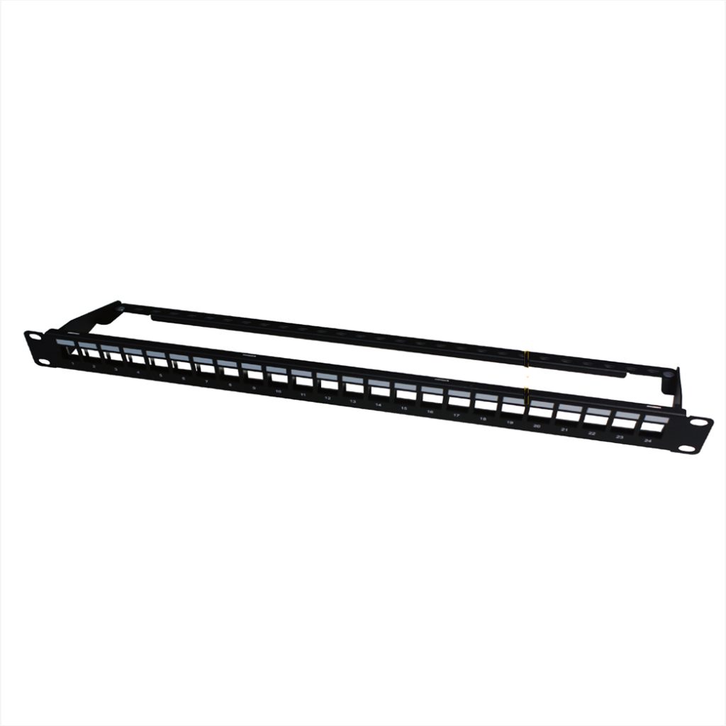 24 Port STP Unloaded Patch Panel w/Rear Cable Minder - Layer 1