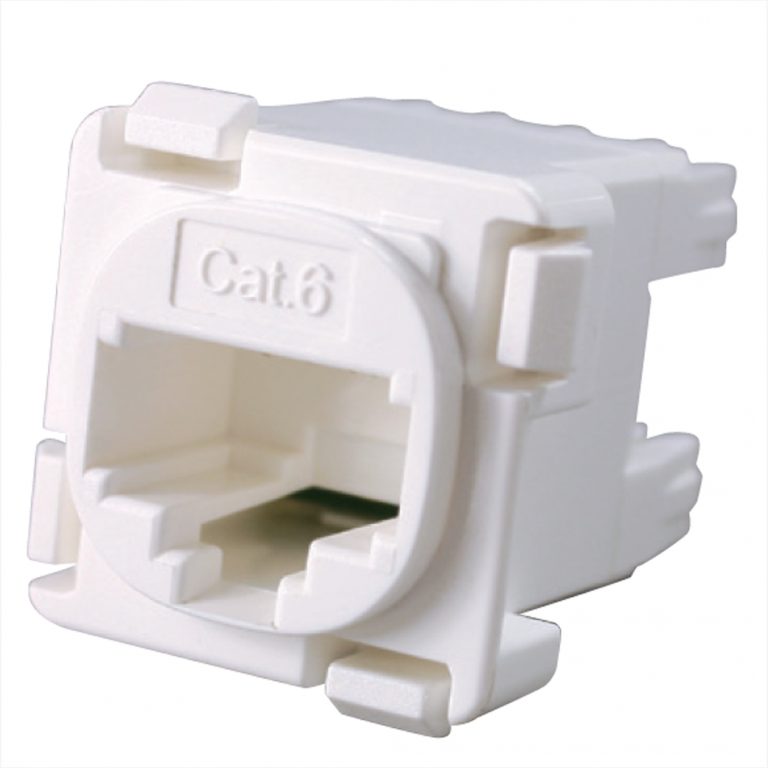 Cat 6 UTP Clipsal Style Jack - 180 Degree w/IDC Cap - Layer 1